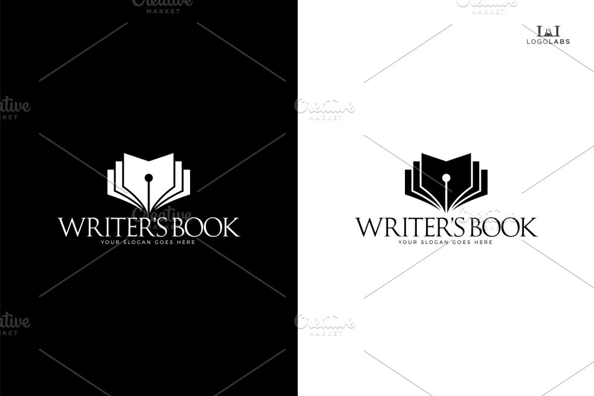 Writer's Book Logo, a Branding & Logo Template by LogoLabs
