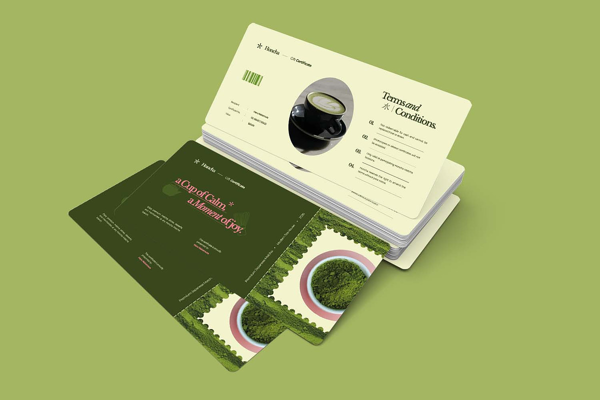 Honcha - Gift Certificate, a Card Template by VUNIRA