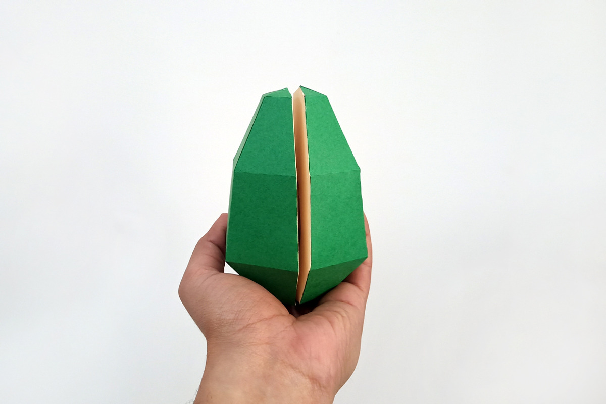 DIY Avocado - 3d papercraft, a Templates & Theme by PAPER amaze