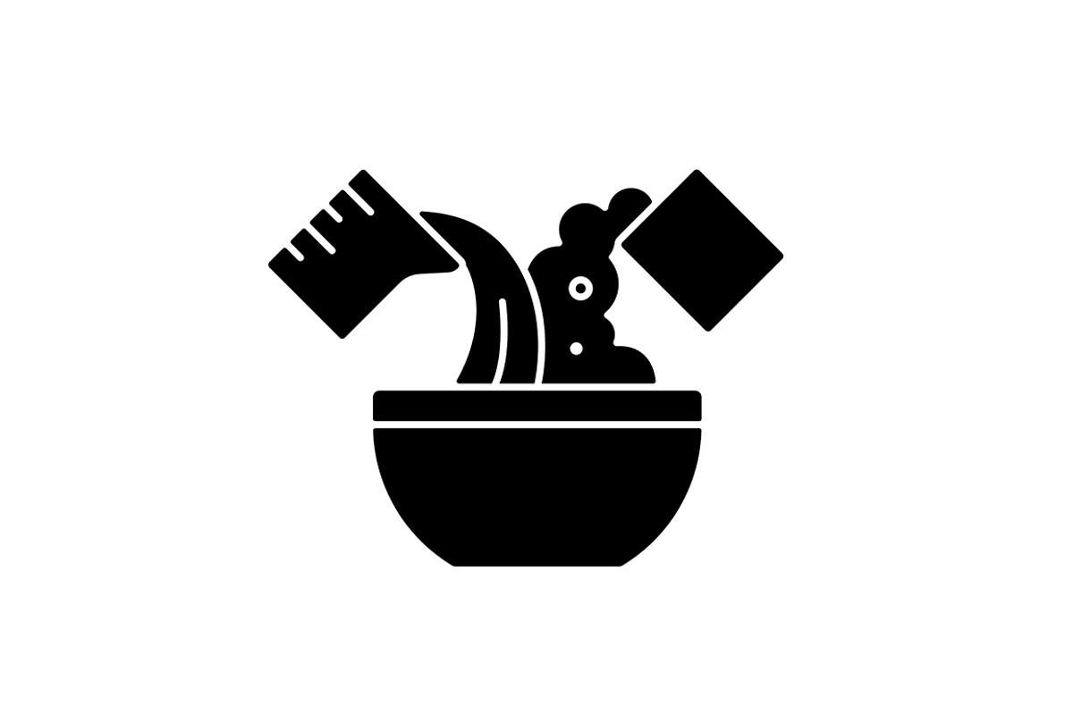 Mixing cooking ingredient icon, a Solid Icon by IMG visuals icons