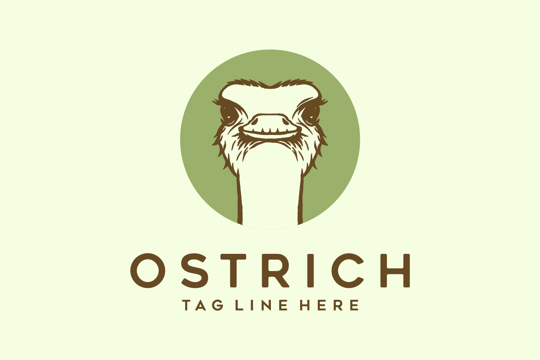 ostrich logo design template, a Branding & Logo Template by hol87