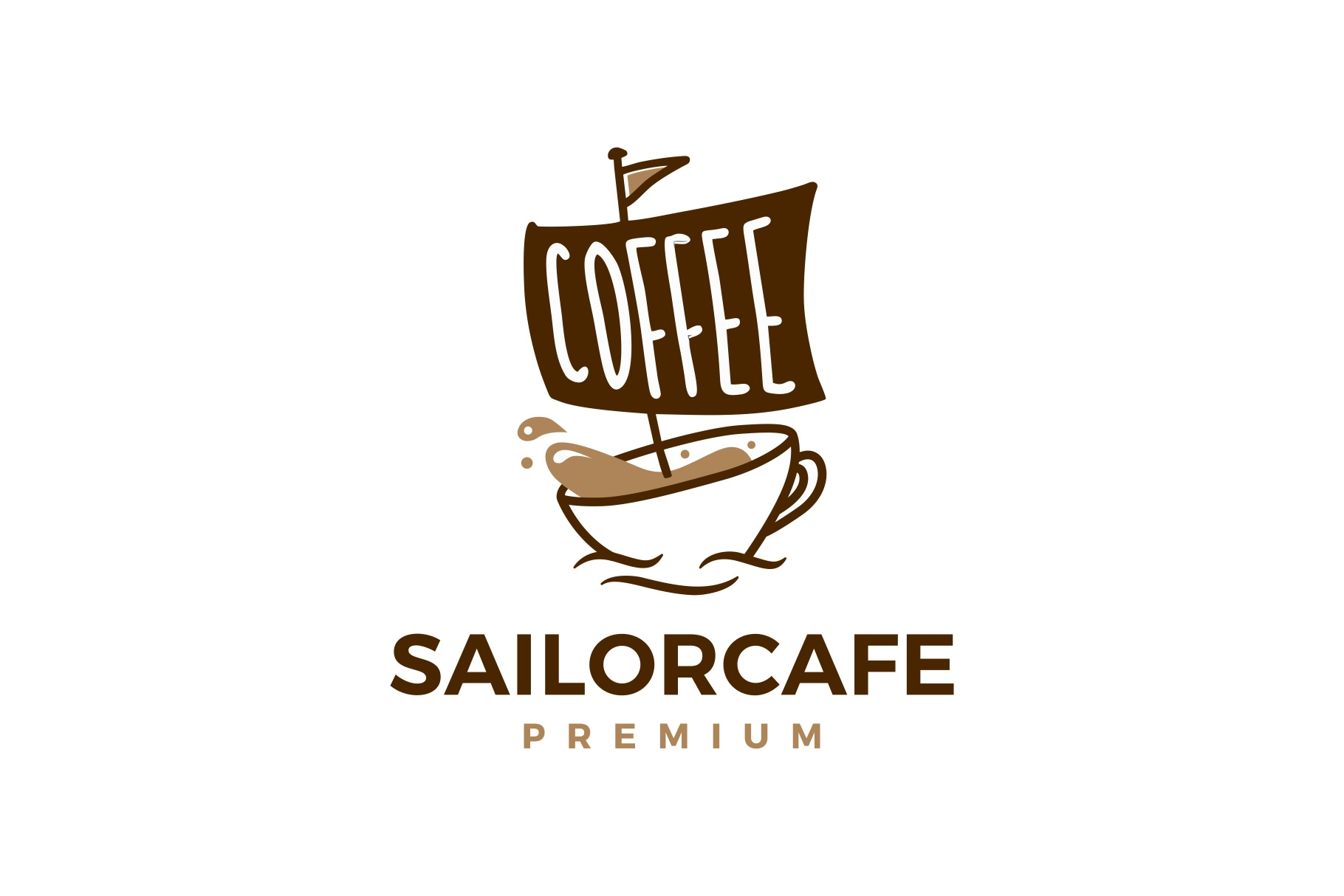 coffee sailor cafe logo vector icon, a Branding & Logo Template by ...