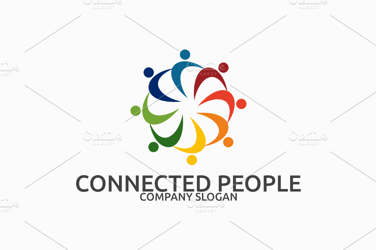 Connected People Logo, a Branding & Logo Template by Brandlogo