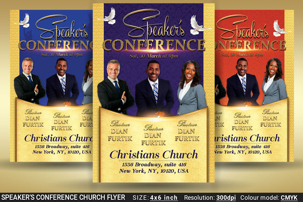 Speaker's Conference Church Flyer, a Flyer Template by Artolus
