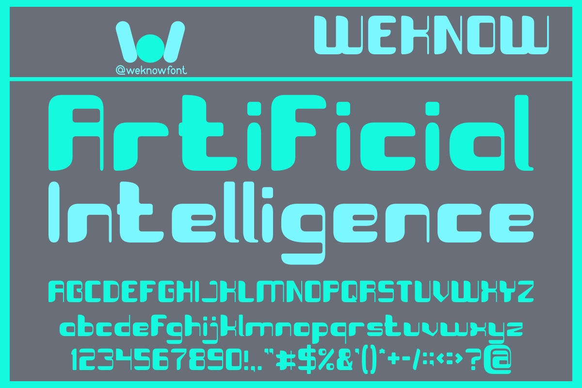Artificial Intelligence font | Creative Market