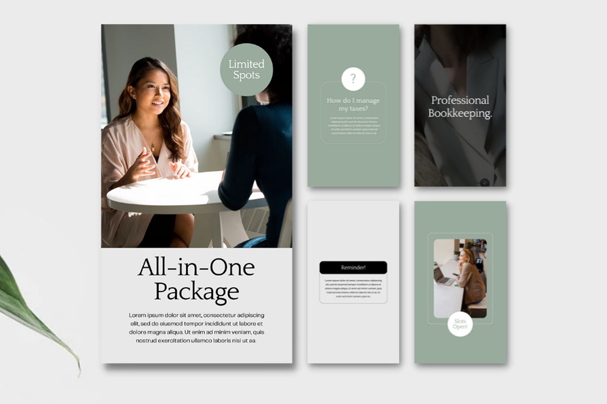 Bookkeeping Story Social Template | Creative Market