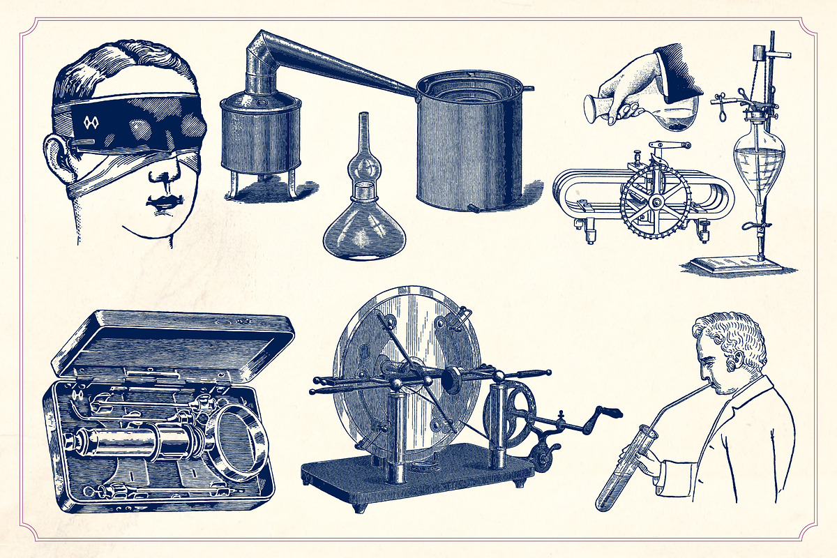 Vintage Science Illustrations, an Illustration by Mr Vintage | Creative ...