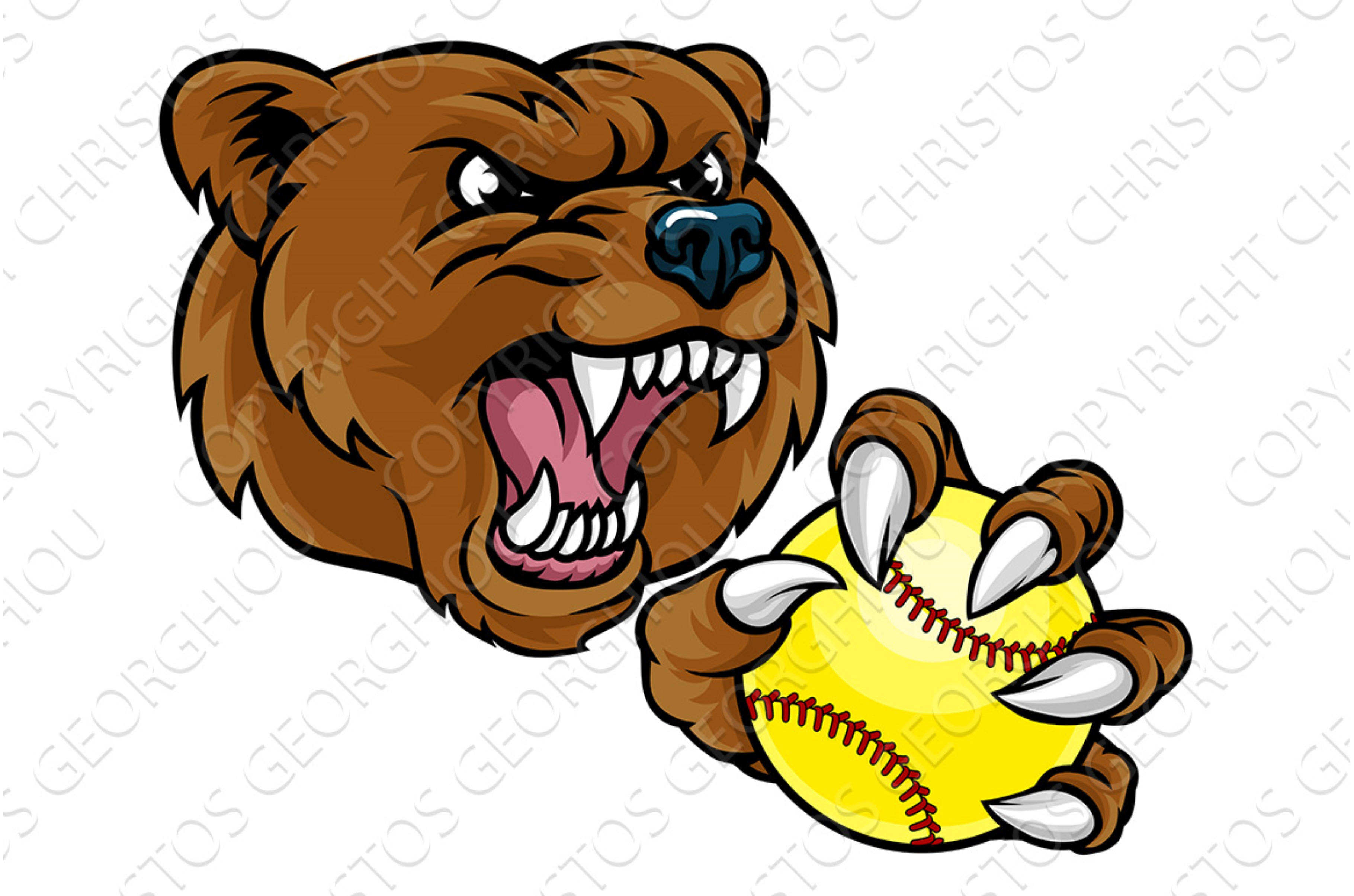 Bear Softball Animal Sports Team, an Animal Illustration by Christos ...
