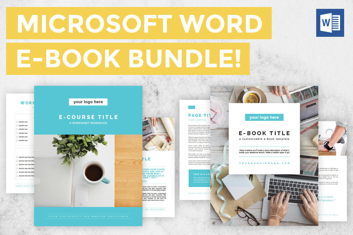 Microsoft Word E-book/Ecourse Bundle, a Templates & Theme by Boss Toolkits