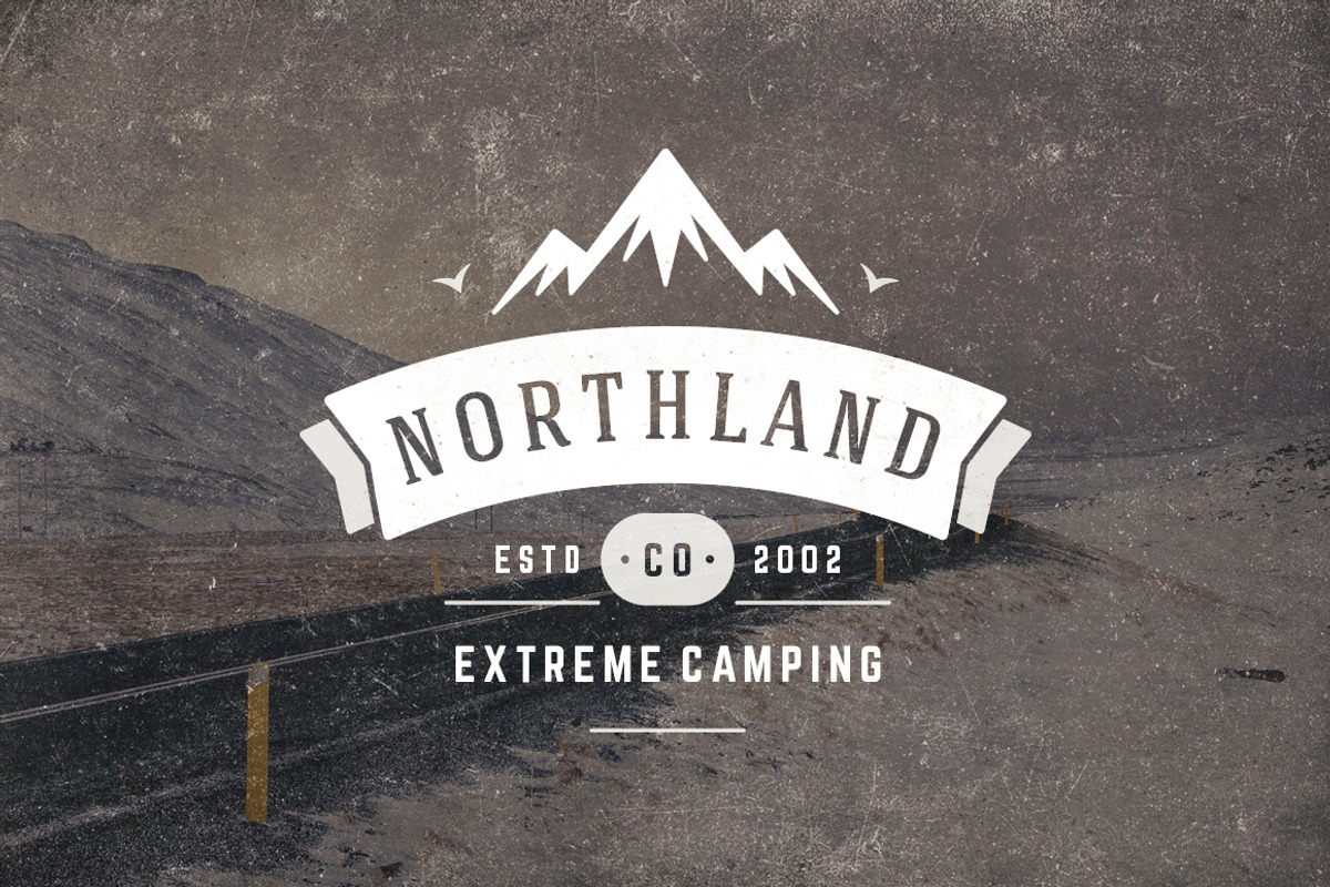 50 Outdoor logos and badges, a Branding & Logo Template by Vasya Kobelev