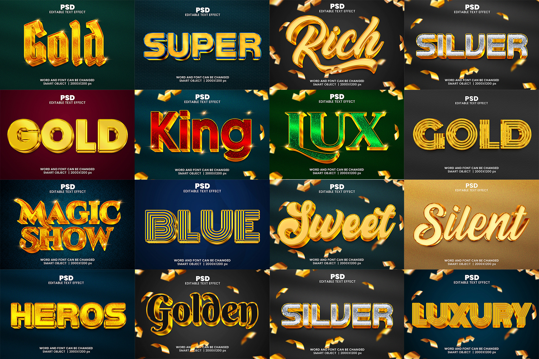 15 best luxury 3d Text Effect bundle, a Layer Style Add-On by bdrobin