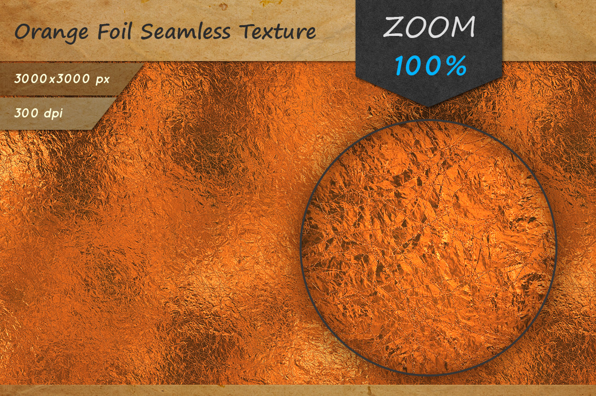 Orange Foil Tileable HD Texture, a Texture Graphic by Marabu Textures Store