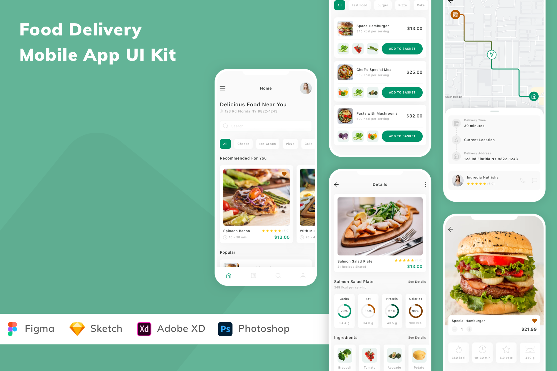 Food Delivery Mobile App UI Kit, an UI Kit Template by Betush