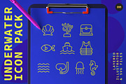 Underwater icon pack | Icons ~ Creative Market
