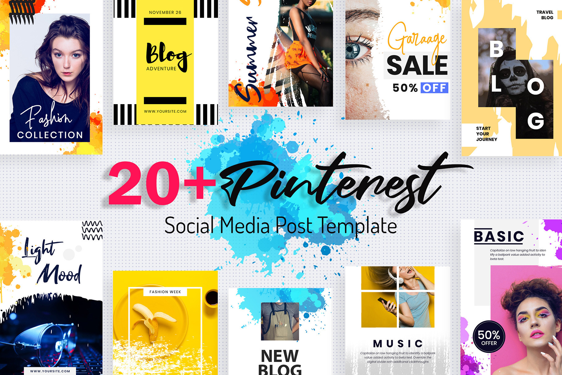 Pinterest Post Templates, a Social Media Template by VictorThemes