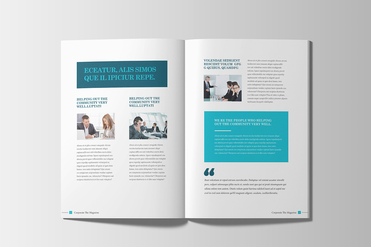 Corporate Business Magazine Template, a Magazine Template by Layout Design