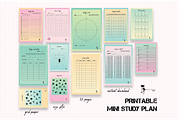 Mini Planner Study Template Digital, a Stationery Template by The Tran ...