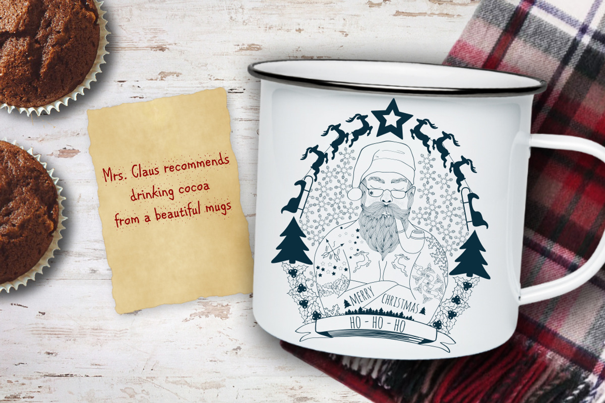 Tattooed Santa Claus, an Illustration by CallMeStasia