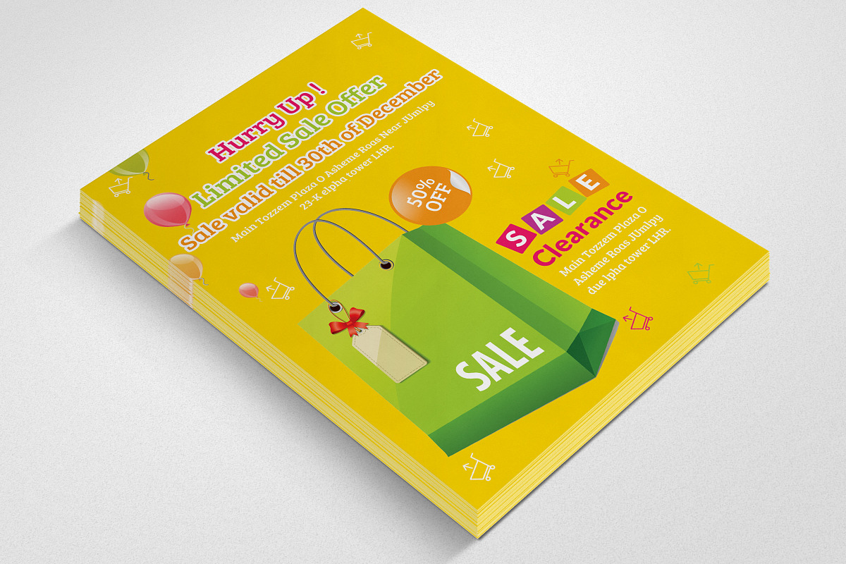 Clearance Sale Flyer Template, a Flyer Template by Psd Templates