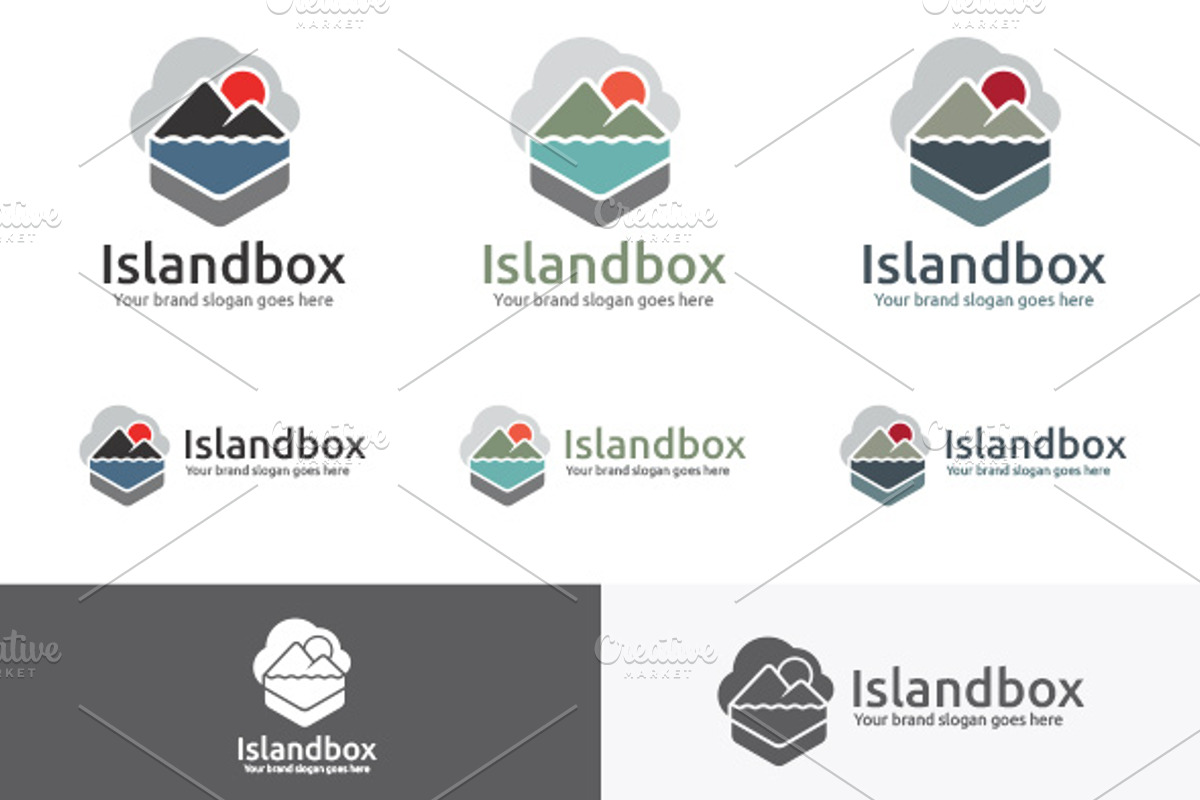 Island Box Logo, a Branding & Logo Template by WheelieMonkey