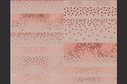 Rose gold confetti borders, a Pattern Graphic by Paper Farms