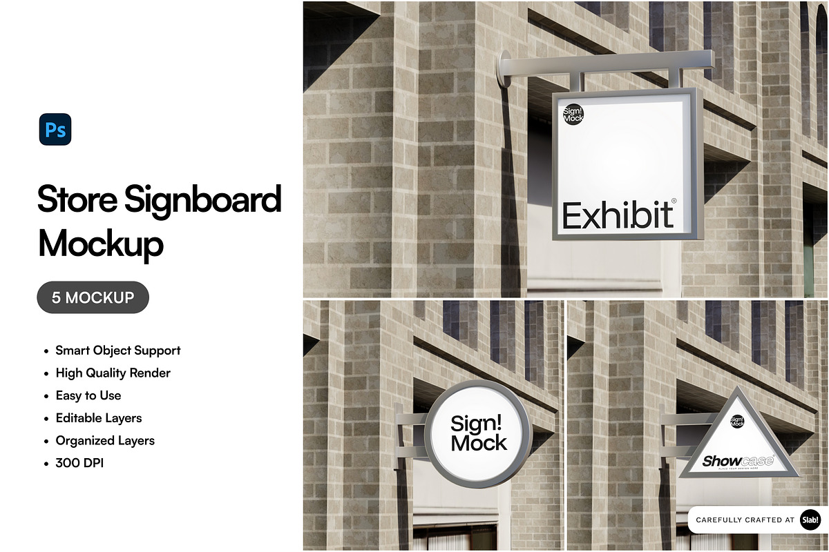 Store Signboard Mockup, an Advertising Mockup by SLAB! Design