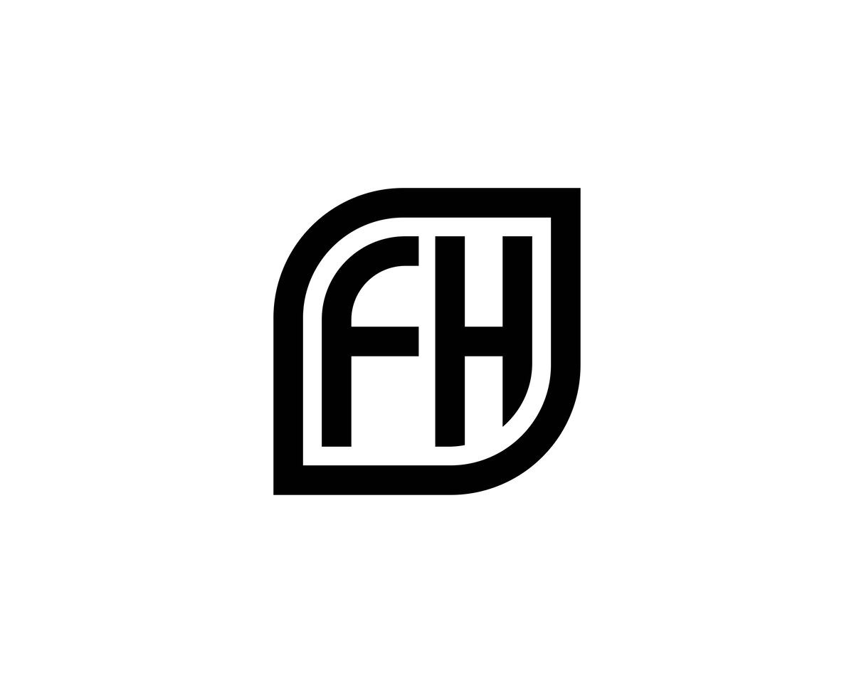 FH logo design vector template, a Branding & Logo Template by xcoolee