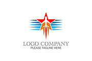 Star plane, a Branding & Logo Template by Friendesigns