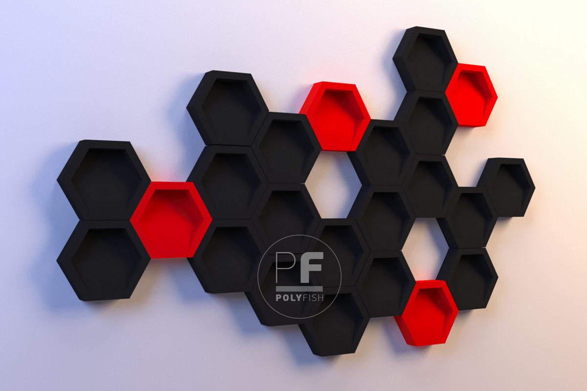 DIY Honeycomb Set 3D model template, a Graphic by PolyFish
