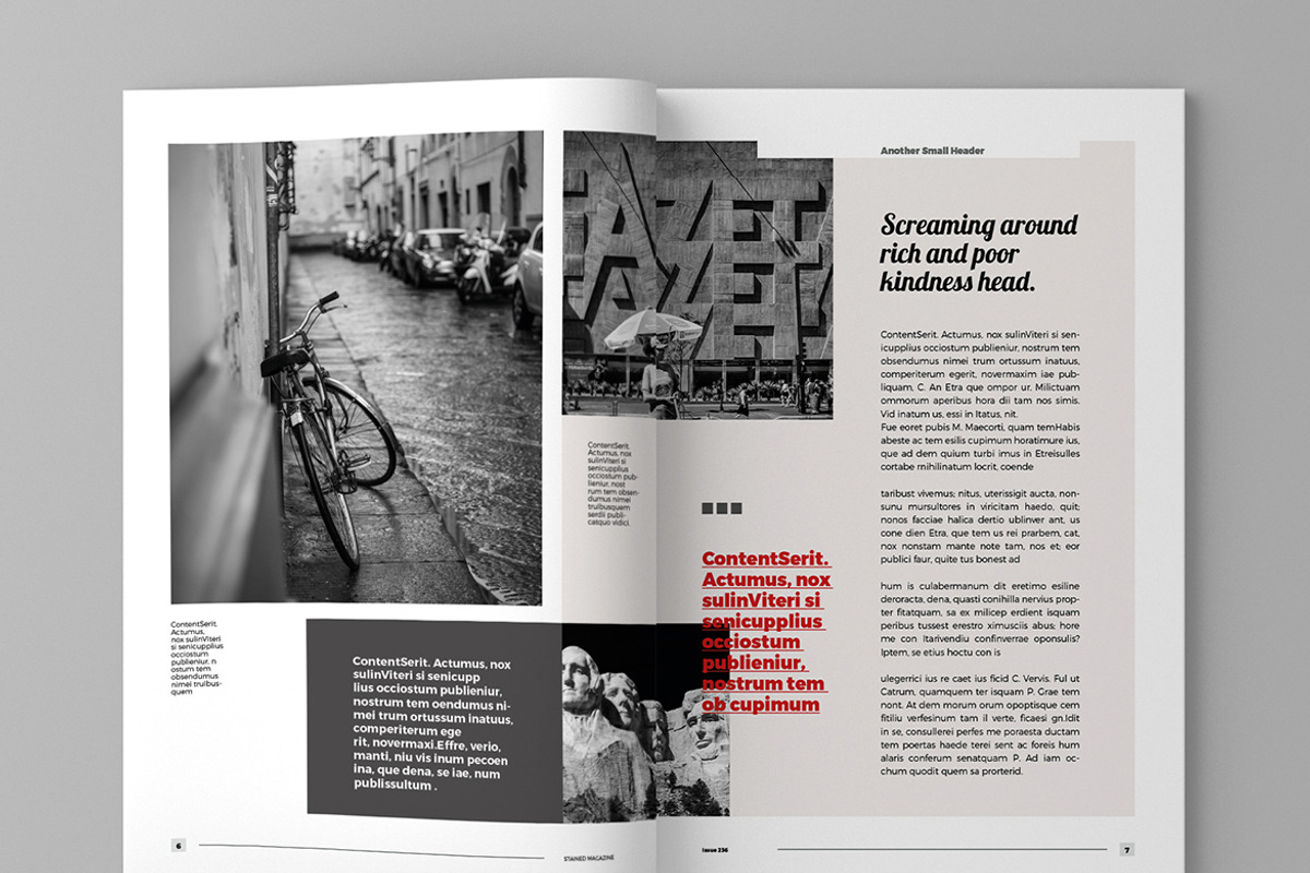 Stained - Magazine Template, a Magazine Template by inspirasign