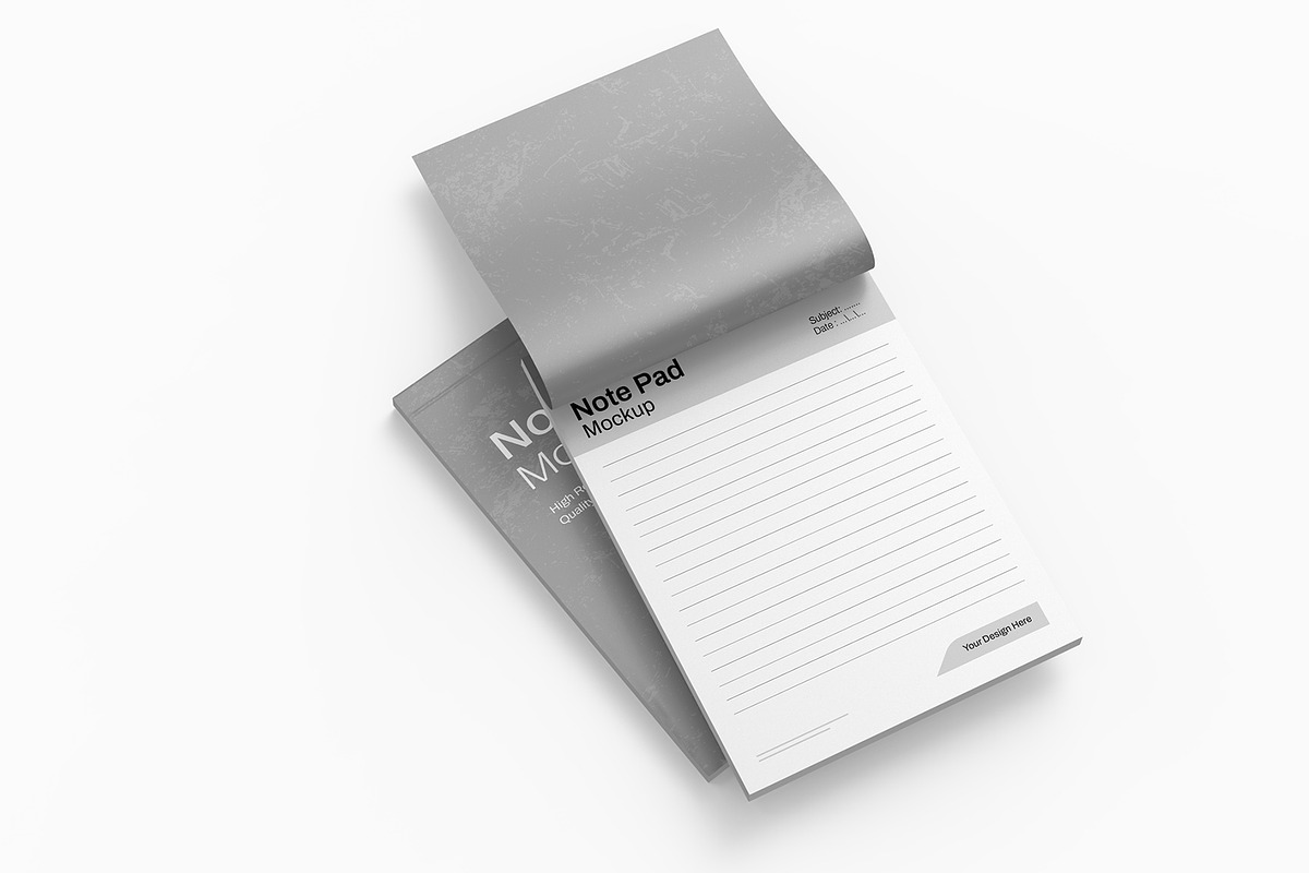 Stacked Notepad Mockup Set Template