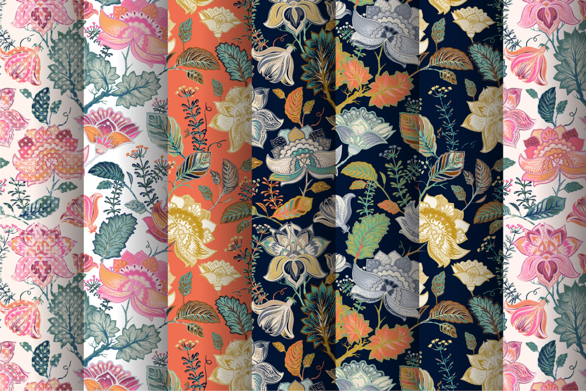 7 Floral Patterns, a Pattern Graphic by Sunny_Lion