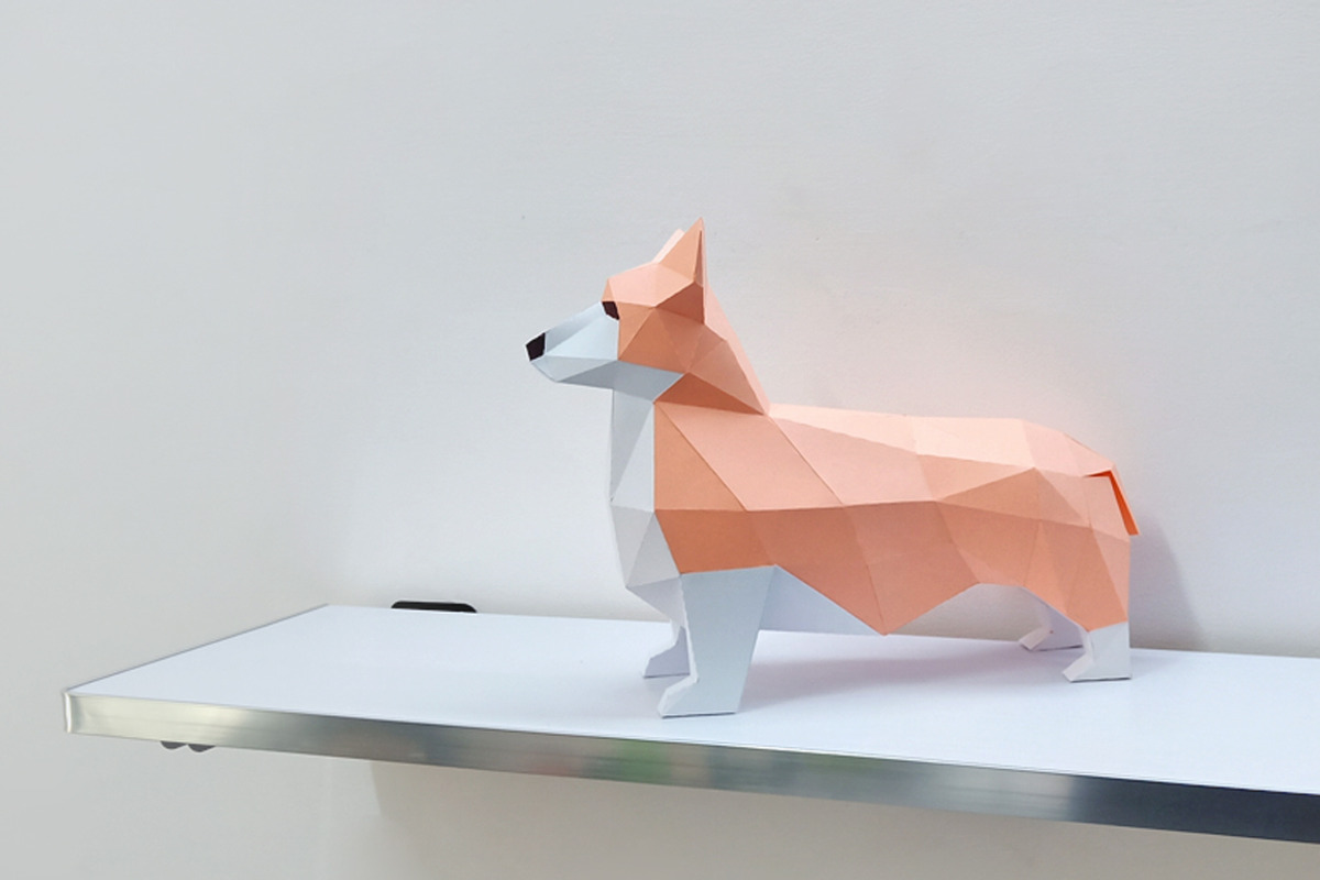 DIY Corgi dog - 3d papercraft, a Templates & Theme by PAPER amaze