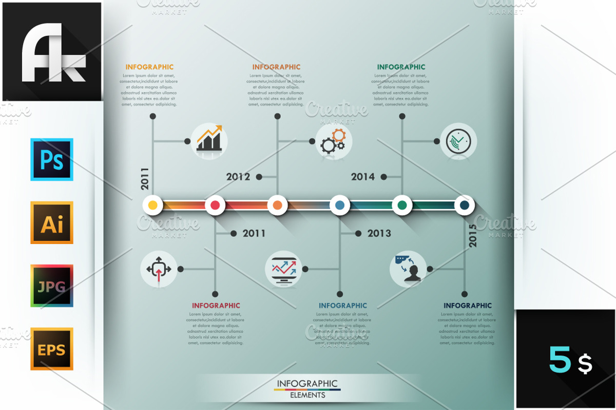 Modern Infographic Minimal Timeline, a Presentation Template by Andrew ...