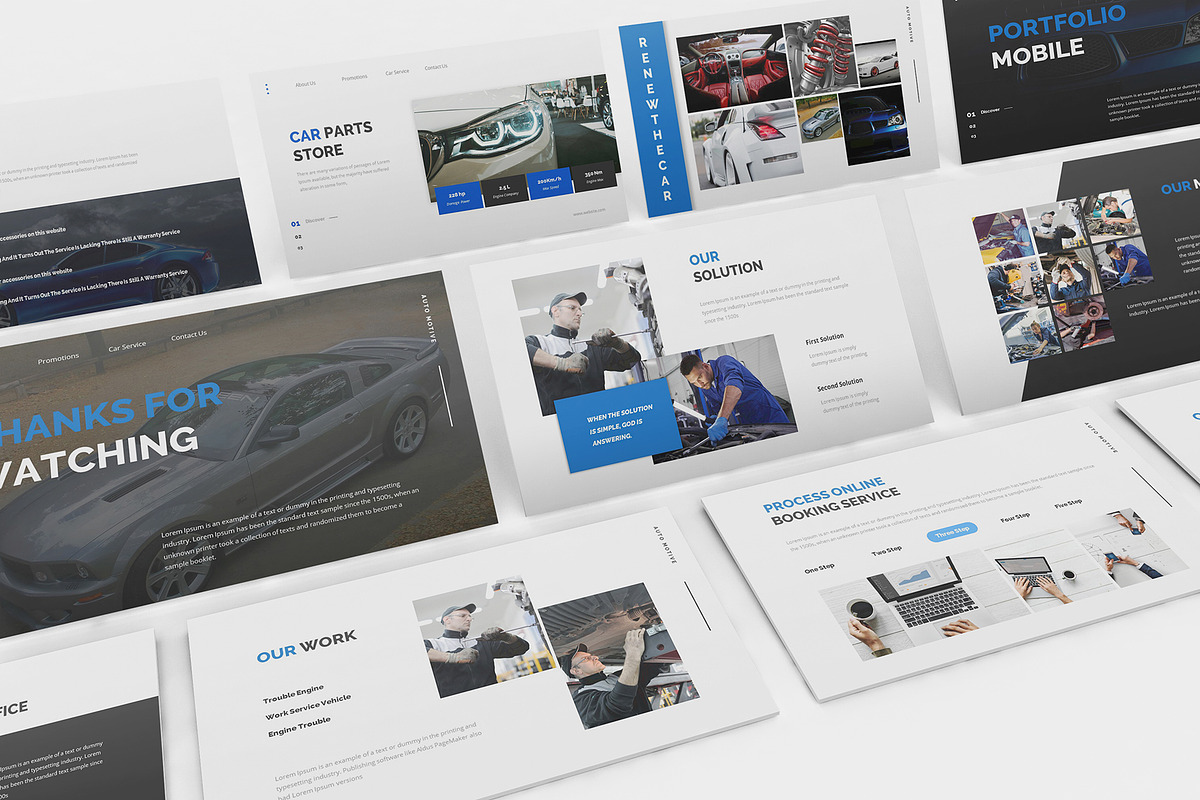 Car Parts Store Powerpoint Template, a Presentation Template by ...