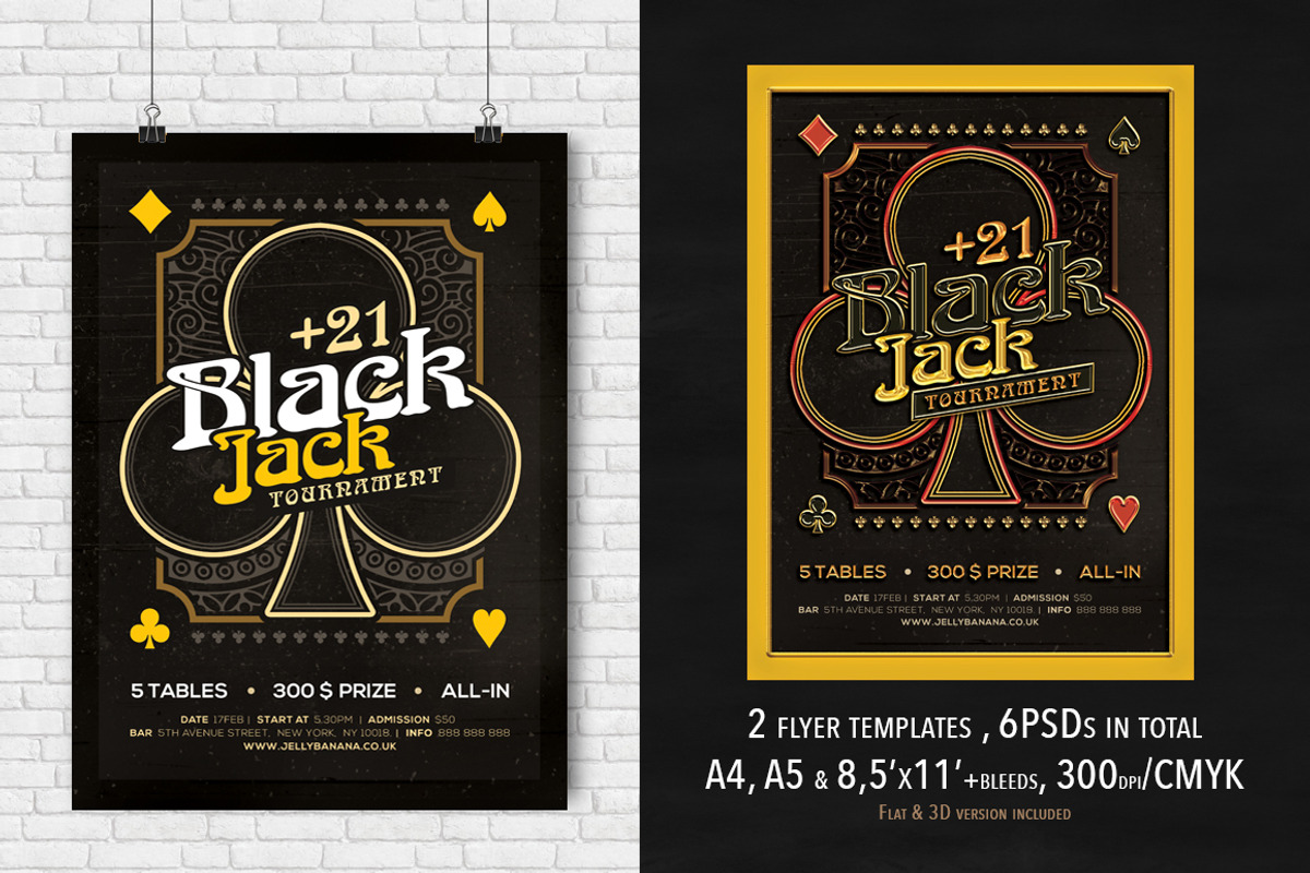 2 Black Jack Mag. Ad, Poster, Flyer, a Flyer Template by alexlasek