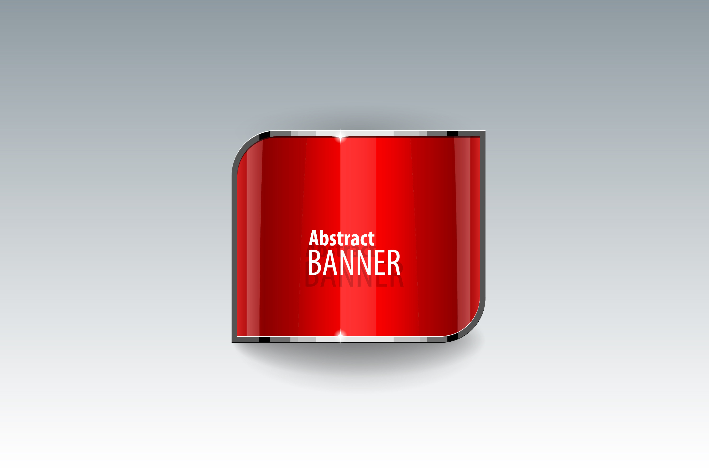 Shiny gloss red vector banner, a Product Mockup by Sunny