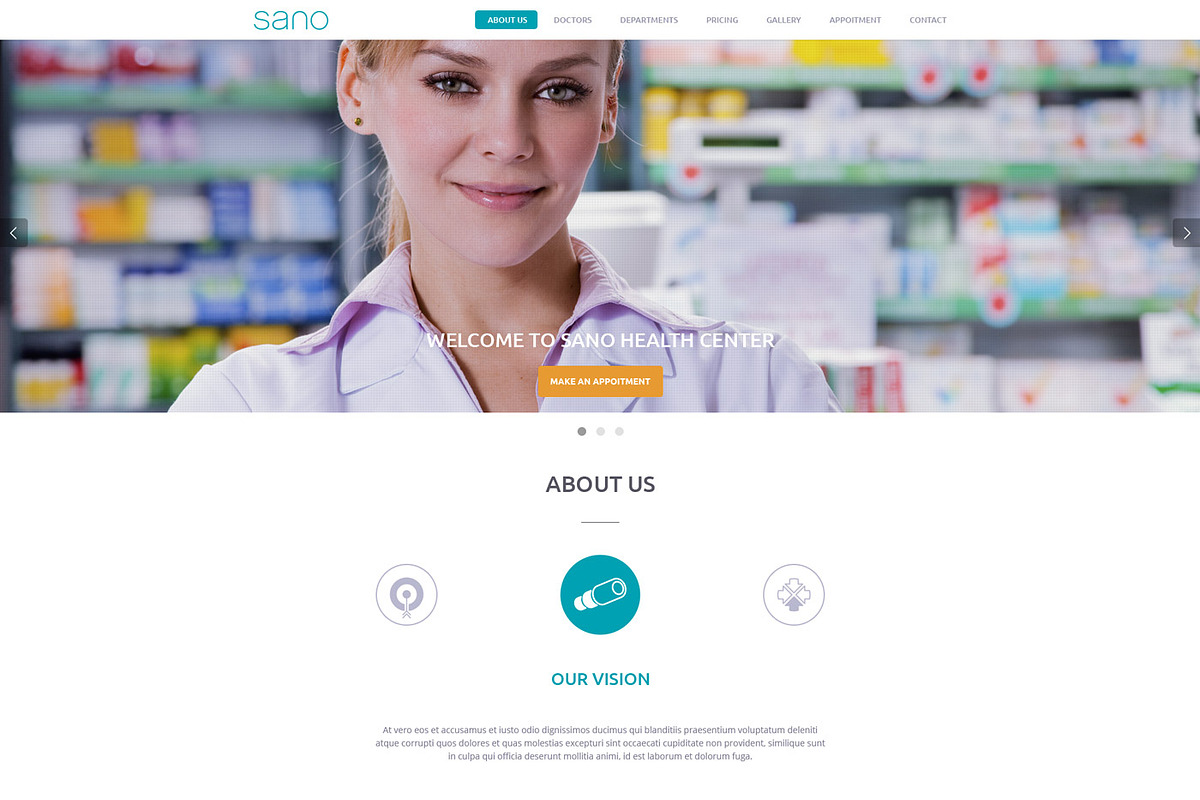 SANO - Wordpress One Page Theme, a WordPress Template by www.ThemeStreet.Net