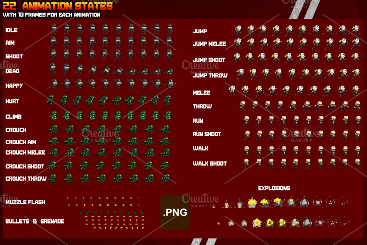 Characters Spritesheet 20, an Illustration by pzUH