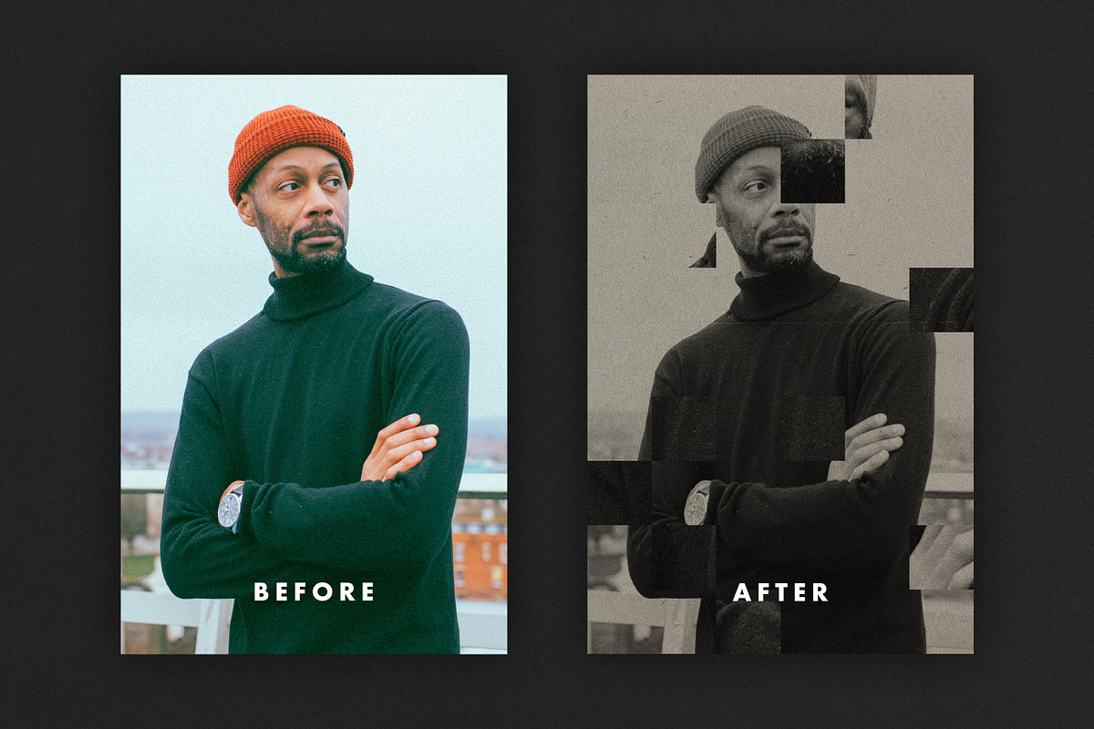 Vintage Fragments Effect for Posters