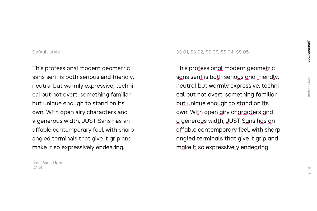 JUST Sans Clean Modern Minimal Font