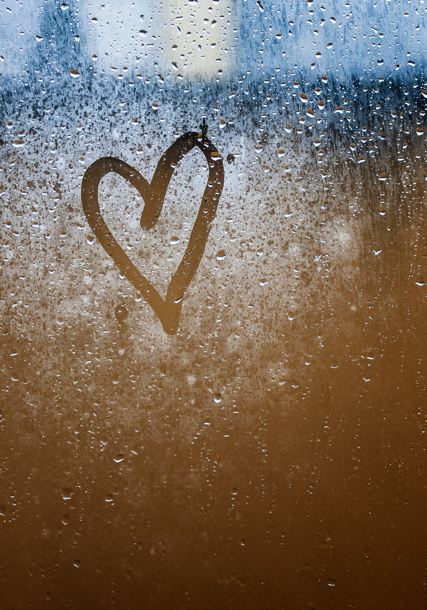 Heart painted on glass featuring heart, love, and tarnished | Abstract ...