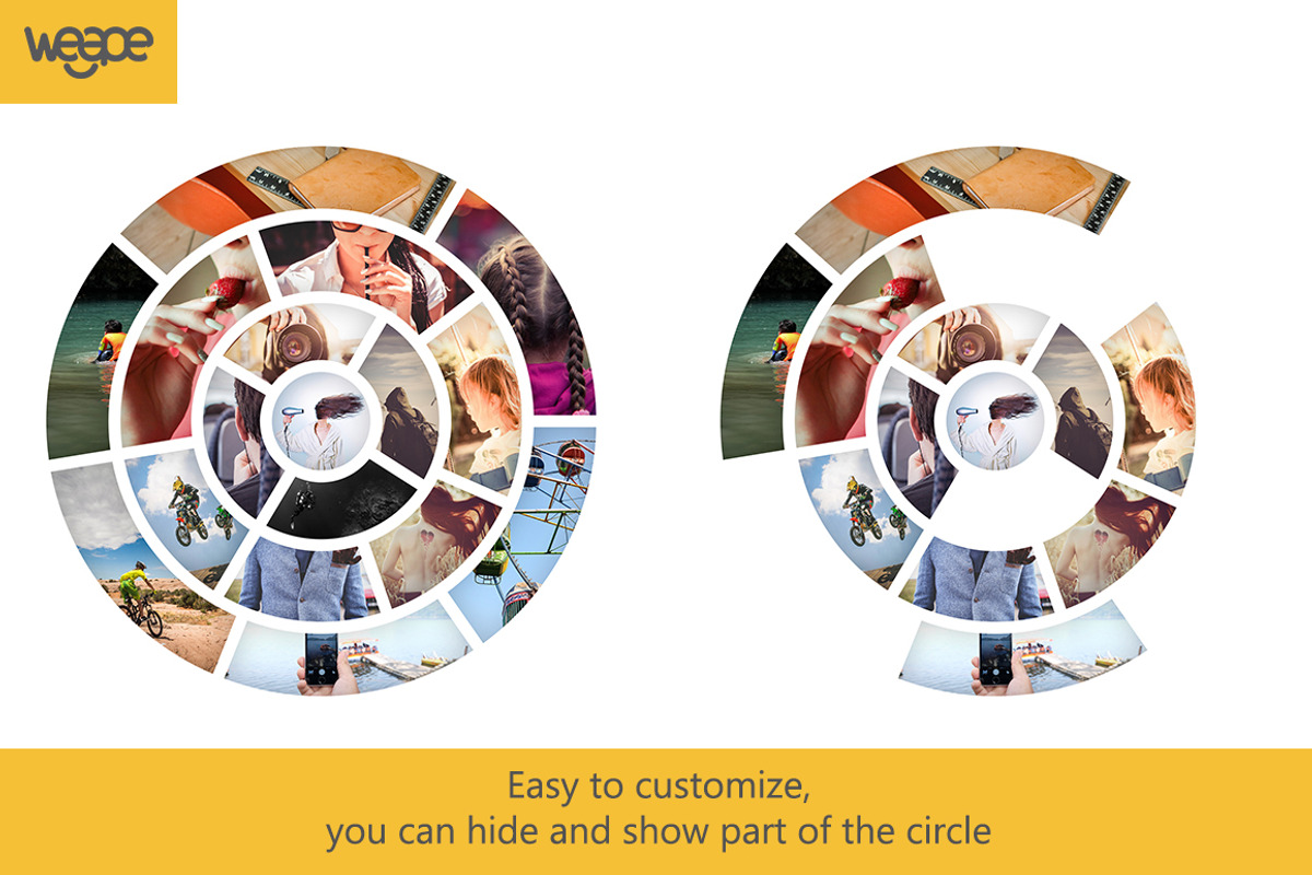 Circle Photo Frame Template, a Print Template by Weape Studio