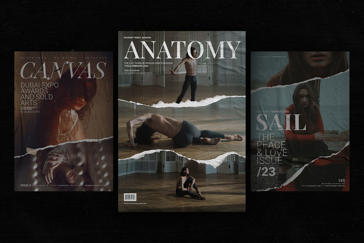 Torn Paper Magazine & Posters, a Social Media Template by Pixflow