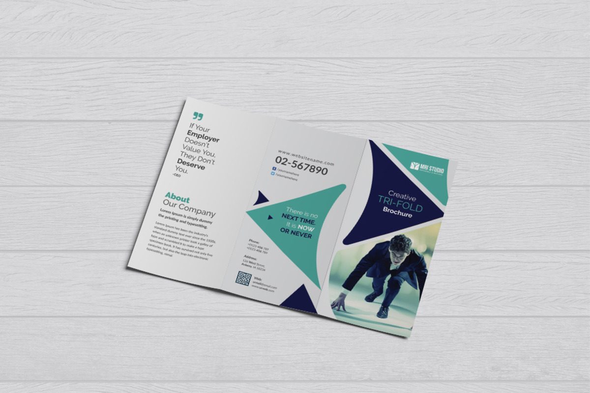 Stylish Tri-Fold Brochures, a Brochure Template by MRI STUDIO