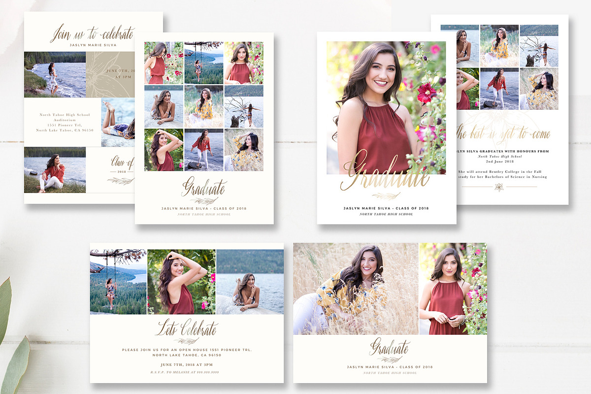 Graduation Card Template Bundle, a Card Template by By Stephanie Design