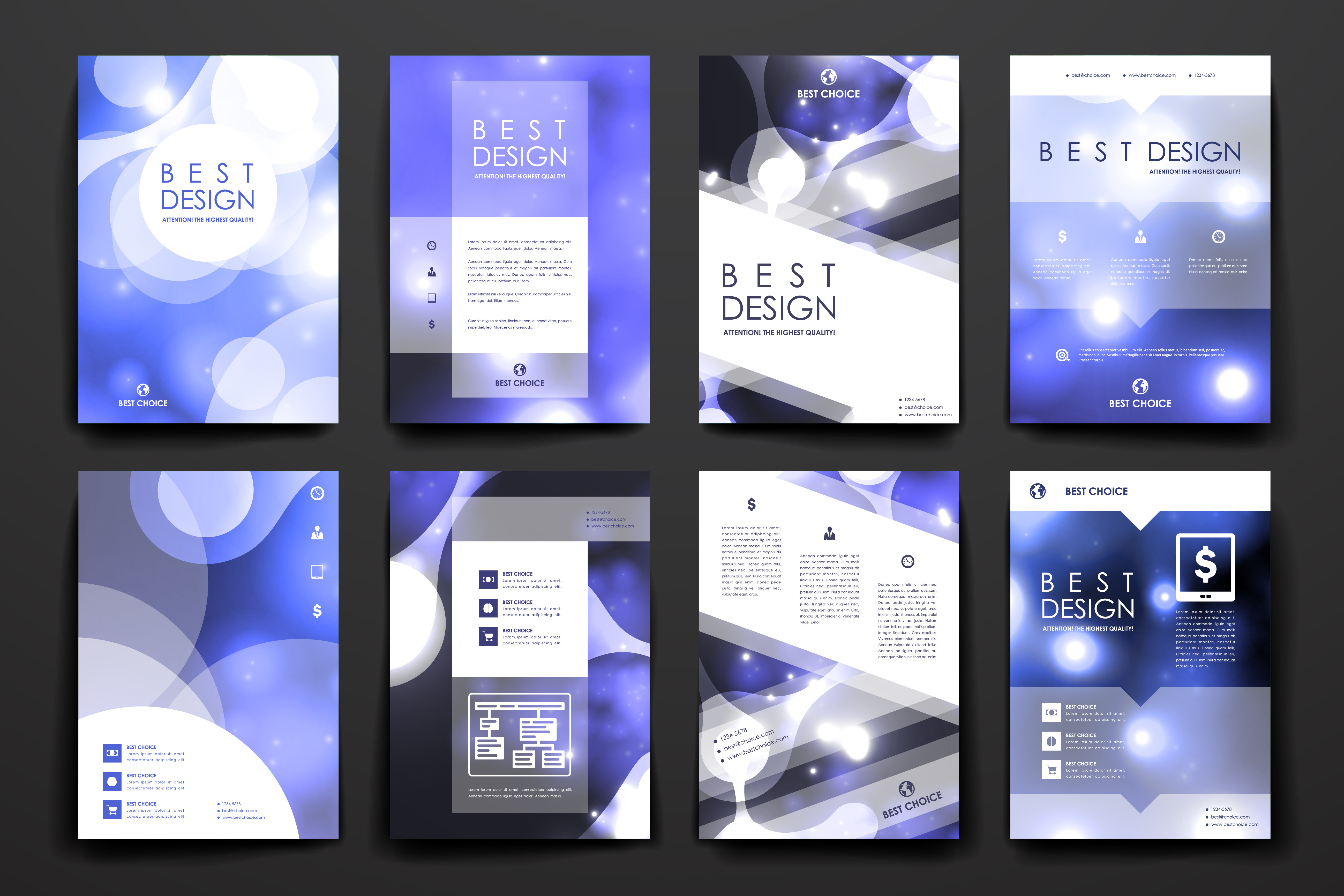 Set of 14 Beautiful Brochures | Brochure Templates ~ Creative Market