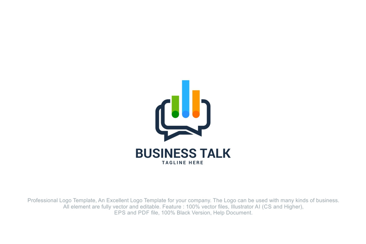 Business Talk Logo, a Branding & Logo Template by PutraCetol Studio