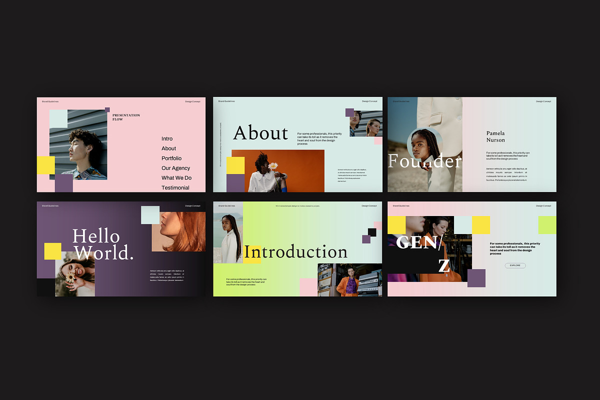Gen-Z Minimal Keynote, a Presentation Template by Dirtytemp Studio