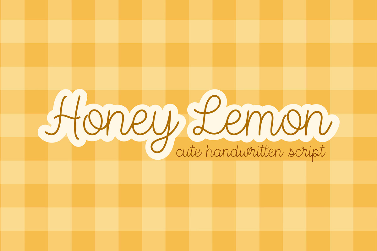 Honey Lemon Cute Font, a Script Font by The Creative Bix